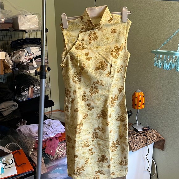 Vintage | Dresses | Vintage Elegant Floral Cheongsam Dress Handmade 96 ...